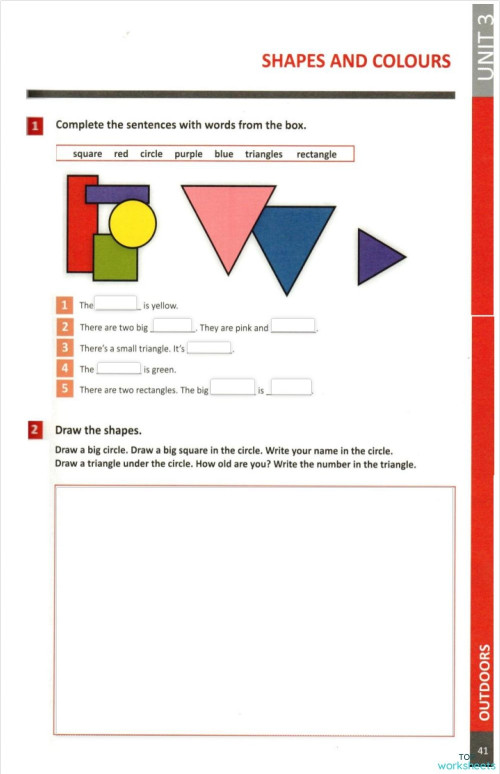 Primary Unit 3 page 41. Interactive worksheet | TopWorksheets