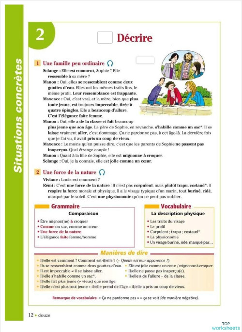 02 - B1.1 - unité 2. Fiche interactive | TopWorksheets