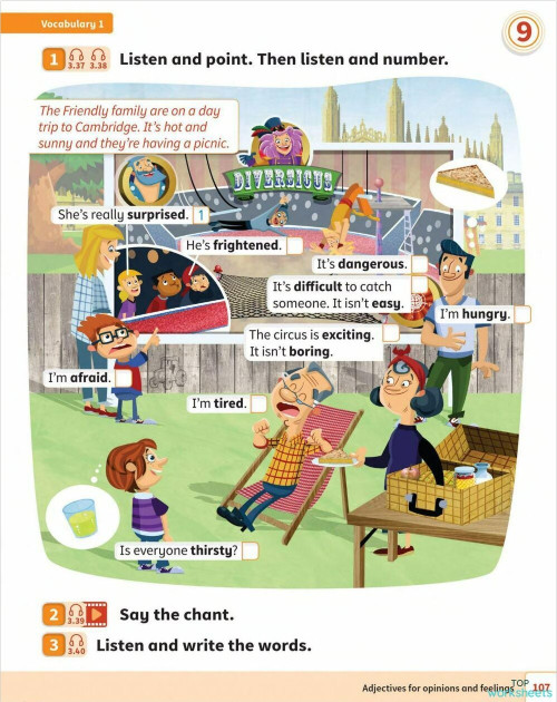 PU2 107 feelings. Interactive worksheet | TopWorksheets