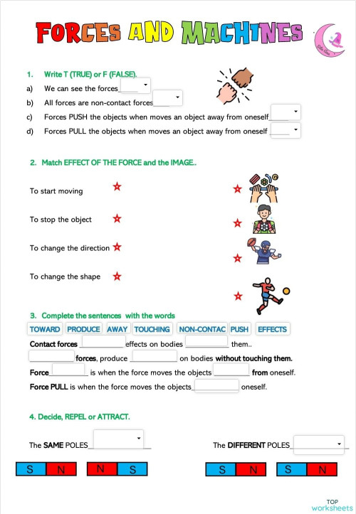 Machines: interactive worksheets and online exercises | TopWorksheets