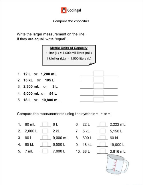 M_G02M14L65_WE02_Compare the capacities. Interactive worksheet ...