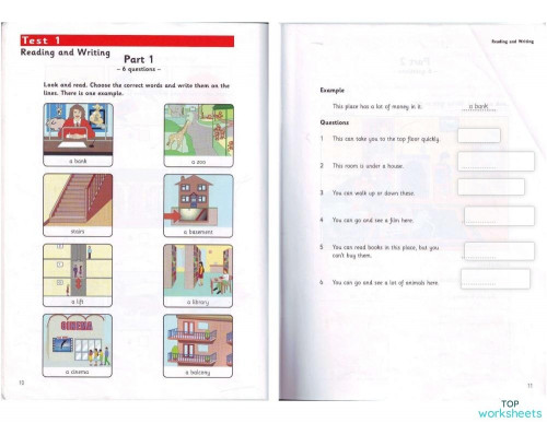 MOVER PRACTICE - BOOK 2 TEST 1. Interactive worksheet | TopWorksheets
