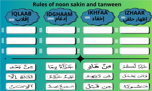 rules of noon sakin and tanween. ورقة عمل تفاعلية | TopWorksheets