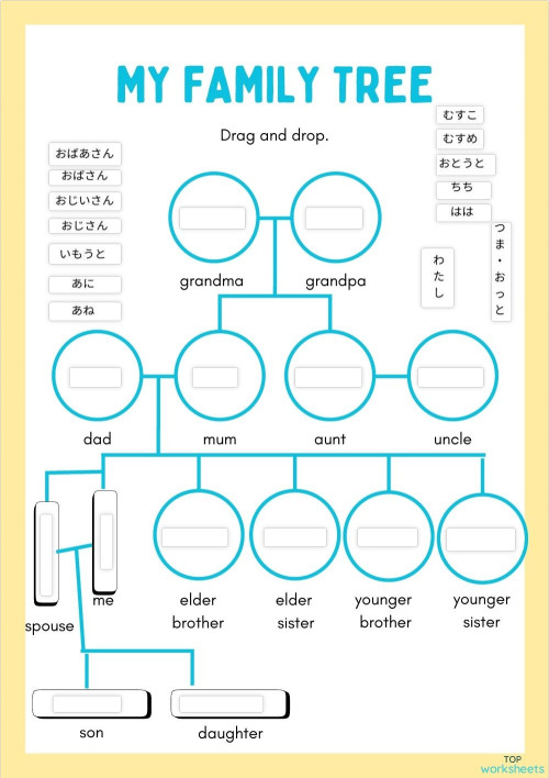 My Japanese Family. Interactive worksheet | TopWorksheets