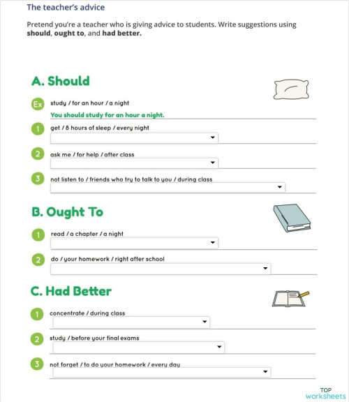Part no. 2 Modals of advice (should, ought to, and had better ...