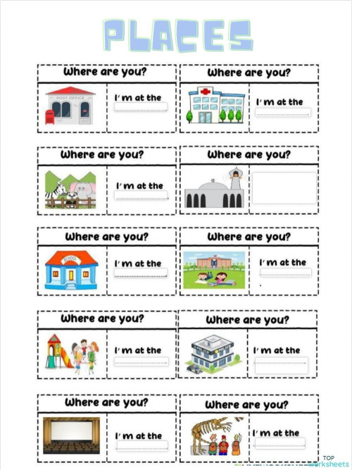 ACTIVITY WH QUESTIONS PLACES. Interactive worksheet | TopWorksheets
