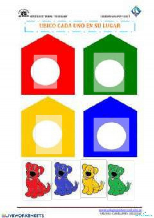 Actividad N°2 Perrito a su casita. Ficha interactiva | TopWorksheets
