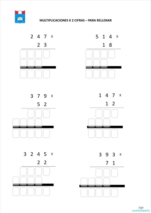 Hojas De Trabajo Gratuitas Para Practicar La Multiplicación