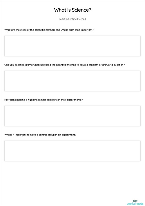 What is Science?. Interactive worksheet | TopWorksheets
