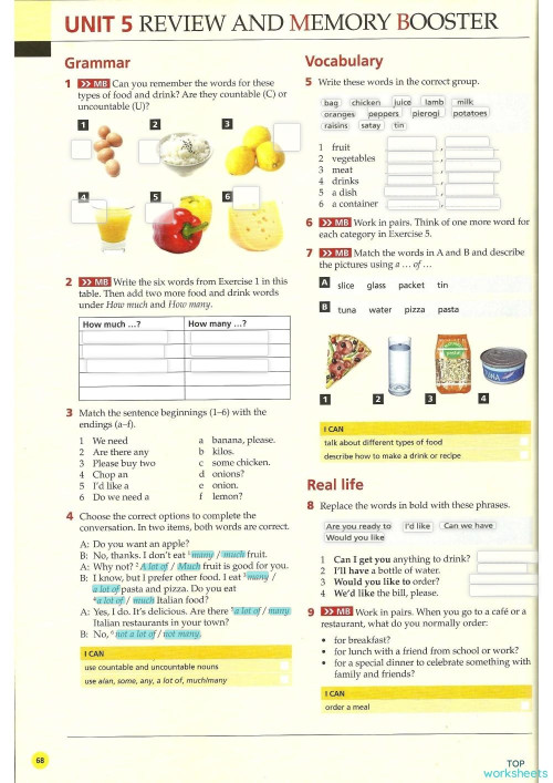 review and memory booster. Interactive worksheet | TopWorksheets