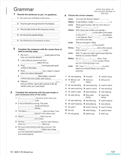 Topworksheet test training. Interactive worksheet | TopWorksheets
