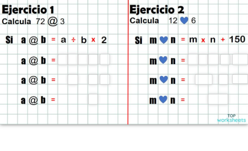 OPERADORES MATEMÁTICOS. Ficha interactiva | TopWorksheets
