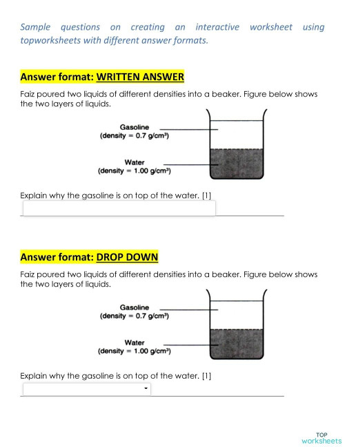 Sample PD test worksheet (jasmine). Interactive worksheet | TopWorksheets