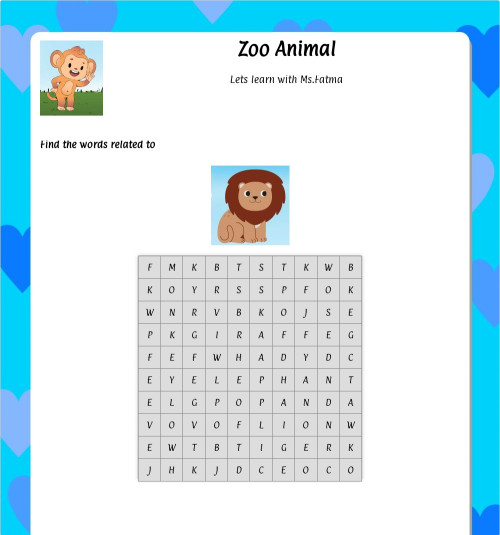 Zoo Animals. Interactive worksheet | TopWorksheets