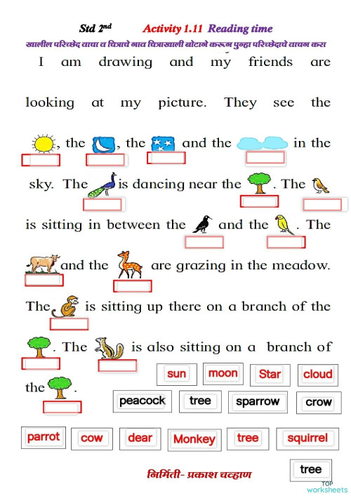 Activity 1.11 Reading time. Interactive worksheet | TopWorksheets