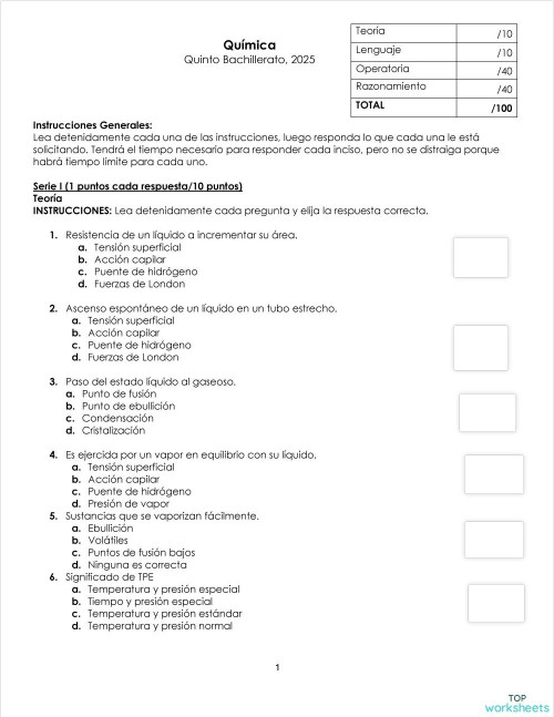 Cambios físicos y químicos. Ficha interactiva | TopWorksheets