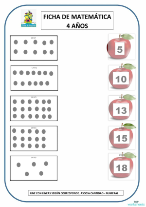 Ejercicio de conteo e identificación: Contemos las manzanas de cada ...