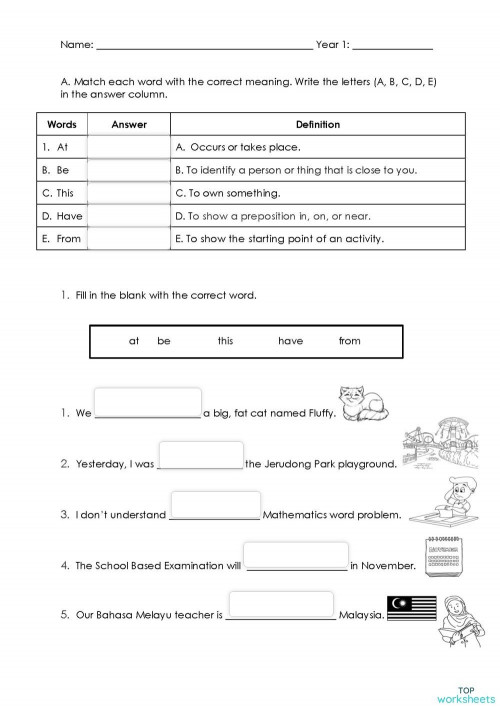 Level Vocal Week 5. Interactive worksheet | TopWorksheets