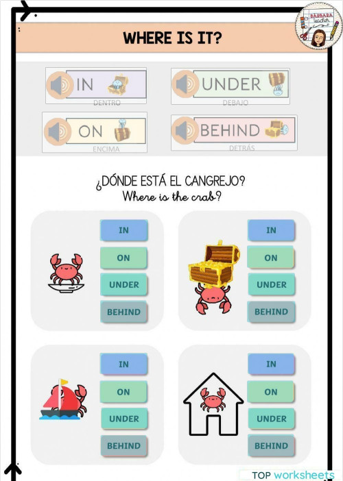 Prepositions of place. Interactive worksheet | TopWorksheets