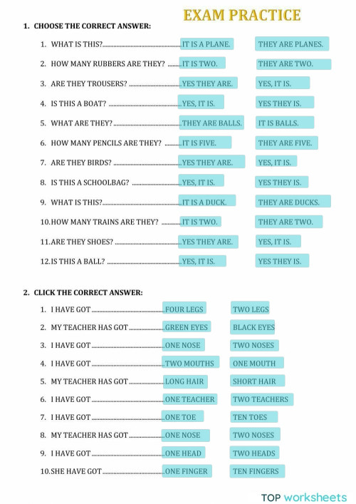 Click the correct answer-final practice. Interactive worksheet ...