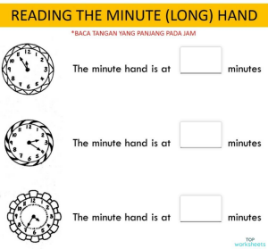 Year 2 Math | Reading the minutes. Interactive worksheet | TopWorksheets