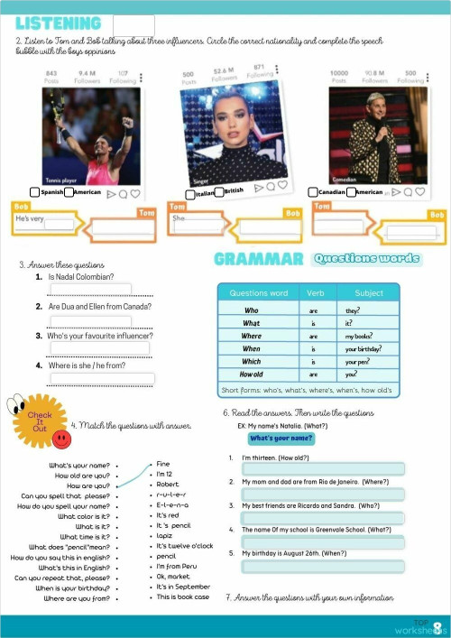 Unit 2.3 Around the world. Listening. Interactive worksheet | TopWorksheets