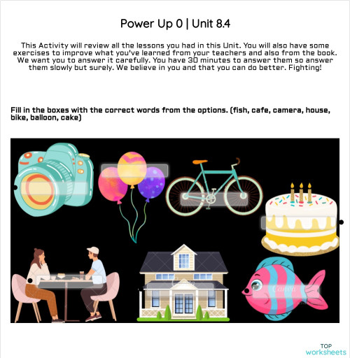 Power Up 0 | Unit 8.4. Interactive worksheet | TopWorksheets