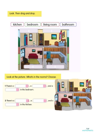 IN MY HOUSE VOCABULARY. Interactive worksheet | TopWorksheets