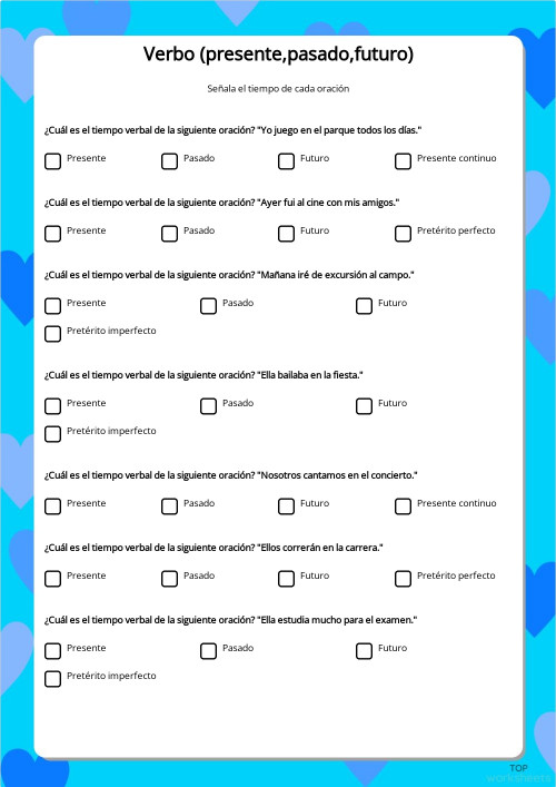 Pasado Presente Futuro Ficha Interactiva En 2020