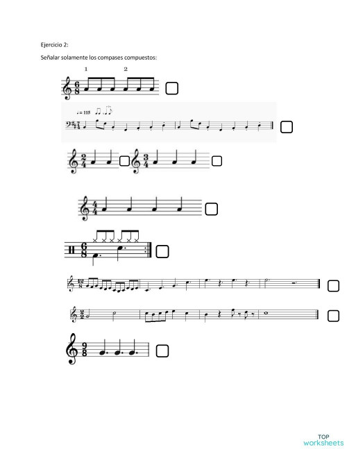 Unidad 2 Los Compases Simples Y Compuestos Ficha Interactiva