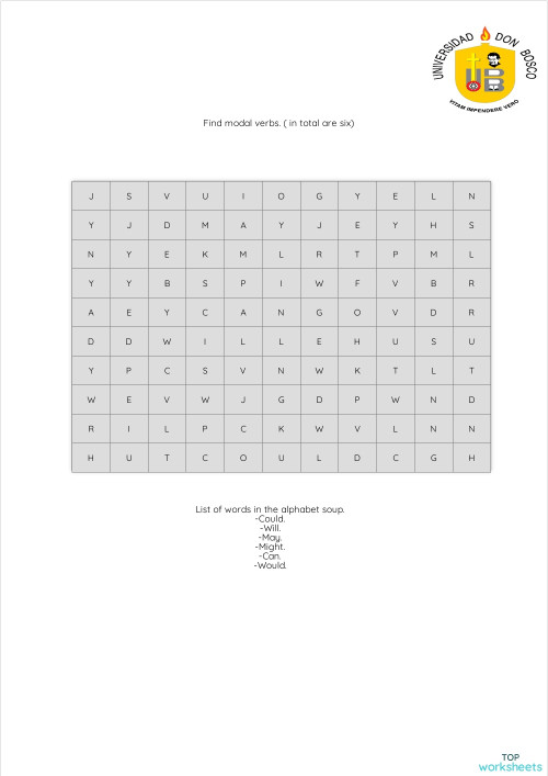 MODAL VERBS. Interactive worksheet | TopWorksheets