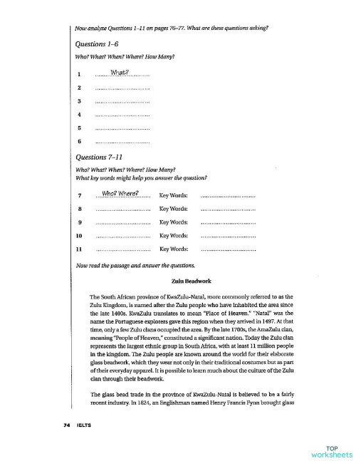 Academic Reading Test 6 9Mon, K2). Interactive worksheet | TopWorksheets