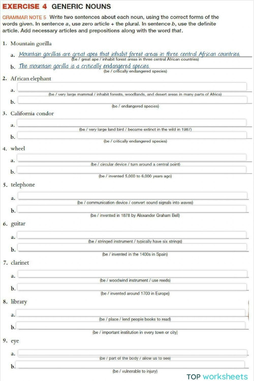 AG2 unit 11 ex4. Interactive worksheet | TopWorksheets