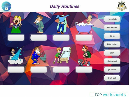Daily routines 1. Interactive worksheet | TopWorksheets