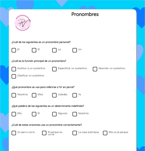 El pronombre personal. Ficha interactiva | TopWorksheets