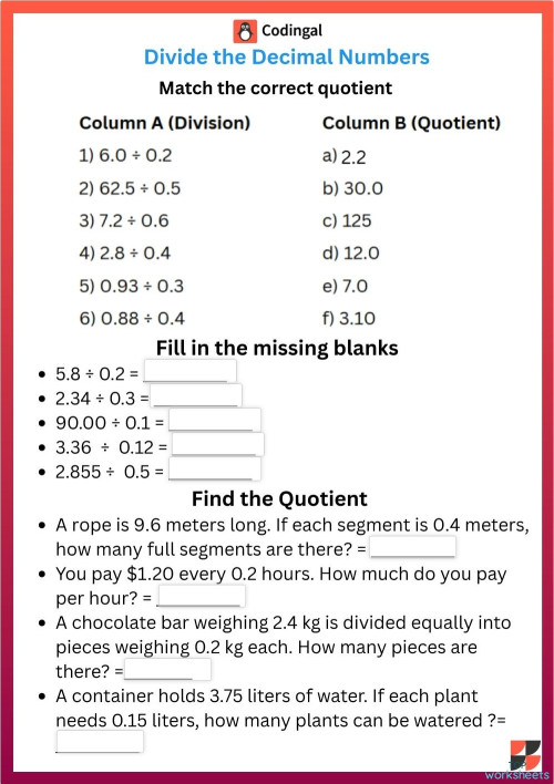 M_G05M08L22_WC02_Dividing_Decimals_by_Decimals_2. Interactive worksheet ...