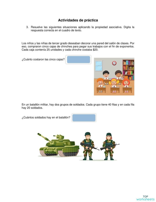 Actividad de práctica-3. Ficha interactiva | TopWorksheets
