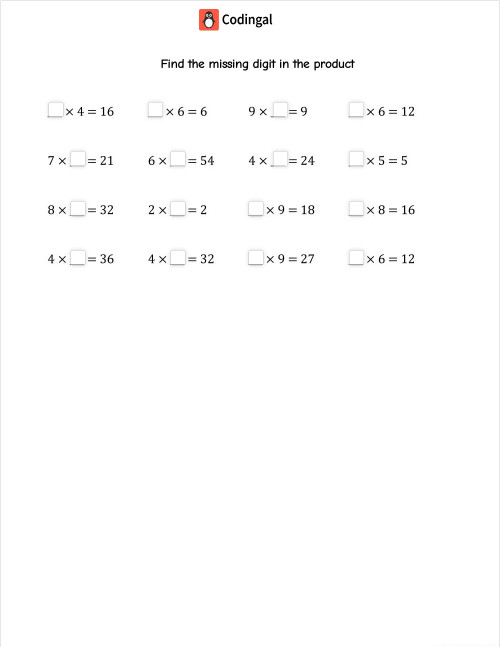 M_G02M10L47_WA02_Find the missing digit in the product. Interactive worksheet | TopWorksheets