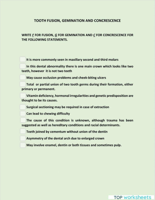 Fusion Gemination Concrescence Interactive Worksheet Topworksheets
