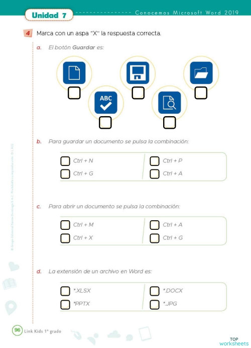 LK 1-Uni.7-Pág.96. Ficha interactiva | TopWorksheets