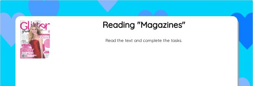 Reading "Magazines". Interactive worksheet | TopWorksheets
