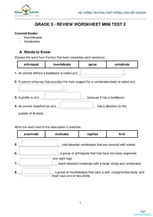 Grade 3. Science Worksheet. Interactive worksheet | TopWorksheets