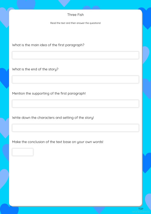 Three Fish. Interactive worksheet | TopWorksheets