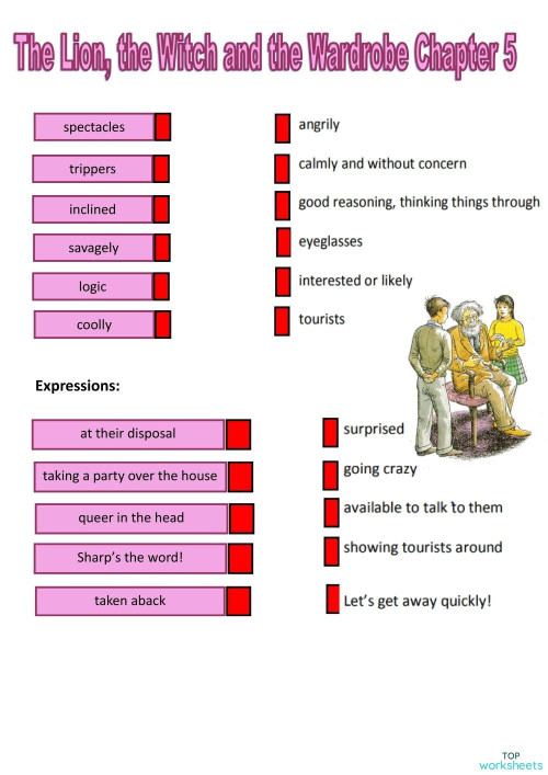 Chapter 5 The Lion, the Witch and the Wardrobe. Interactive worksheet ...