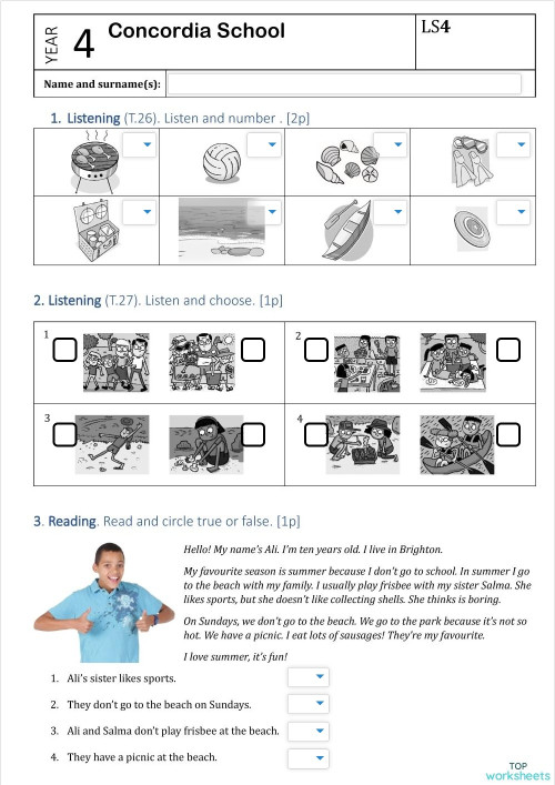 Listening and reading comprehension: interactive worksheets and online ...