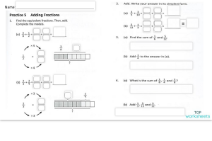 Unit 13 Fractions WS 4. Interactive worksheet | TopWorksheets