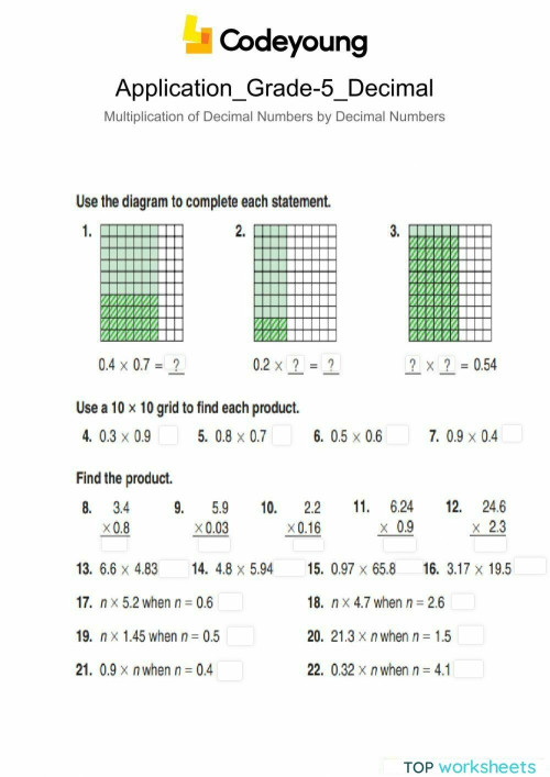 Application-Multiplication of Decimal Numbers by Decimal Numbers Part 1 ...