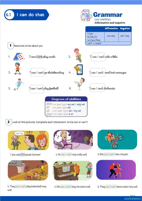 6.1 I can you do that. Interactive worksheet | TopWorksheets