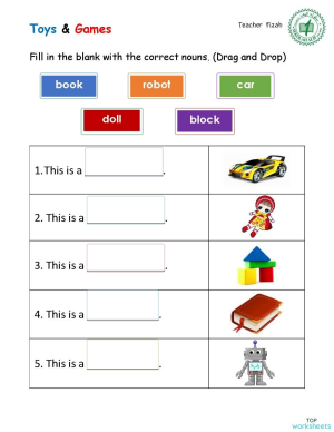W37 Toys & Games (PRA). Interactive worksheet | TopWorksheets