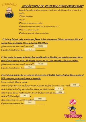 PROBLEMAS CON MEDIDAS DE LONGITUD. Ficha interactiva | TopWorksheets
